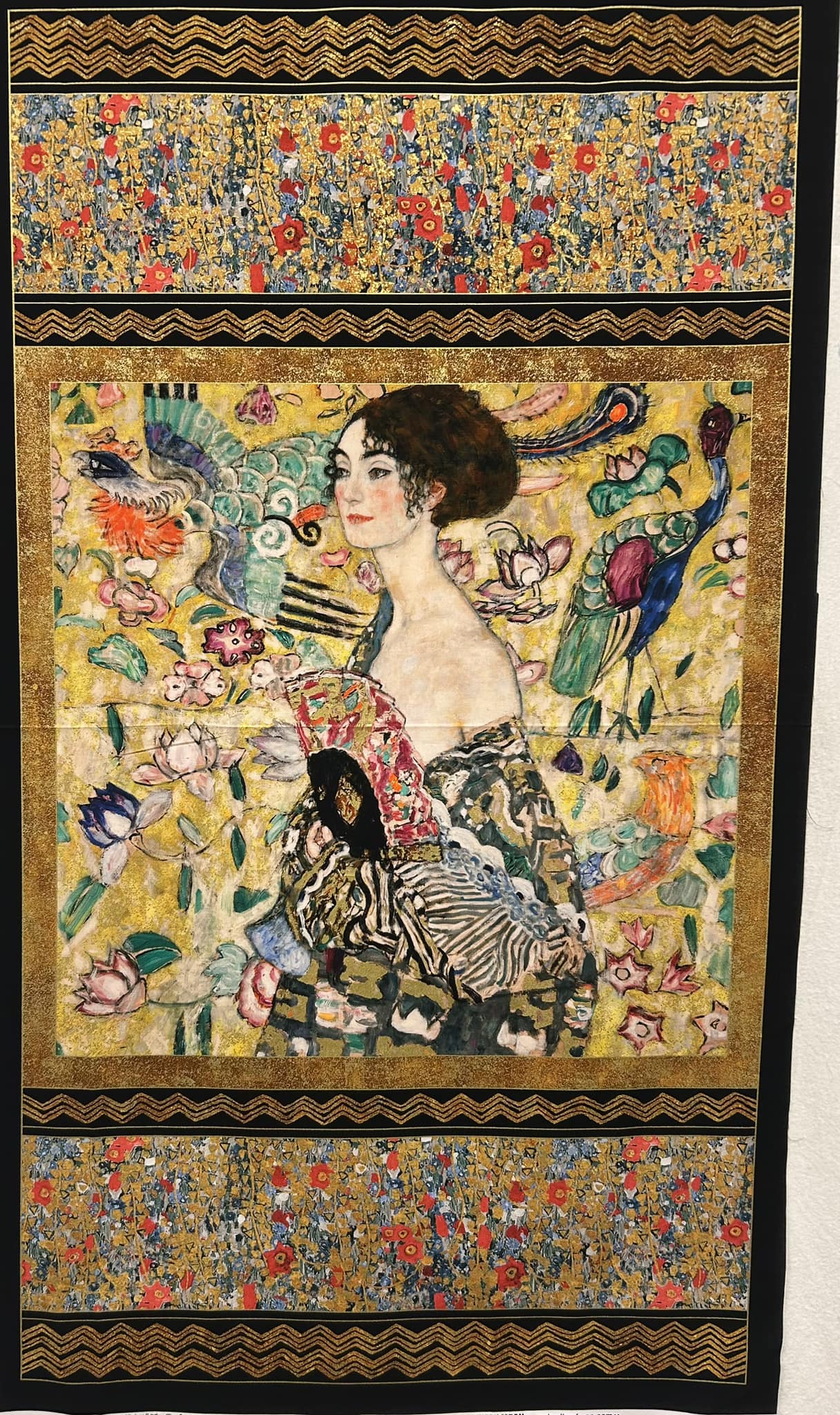 Panel Mujer con Abanico 60 x 110 cm Gustav Klimt Robert Kaufman ...
