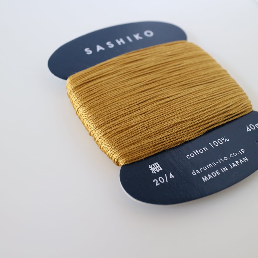 40 metros Hilo Sashiko Daruma Té amarillo dorado 220 Cuatro hebras – Textiles Mexicanos